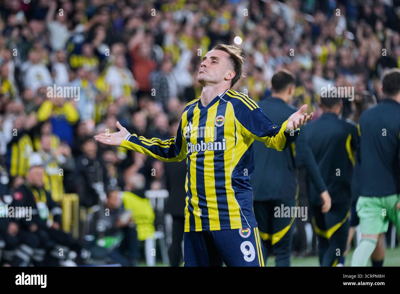 Fenerbahce's Kerem Akturkoglu celebrates after scoring the opening goal ...