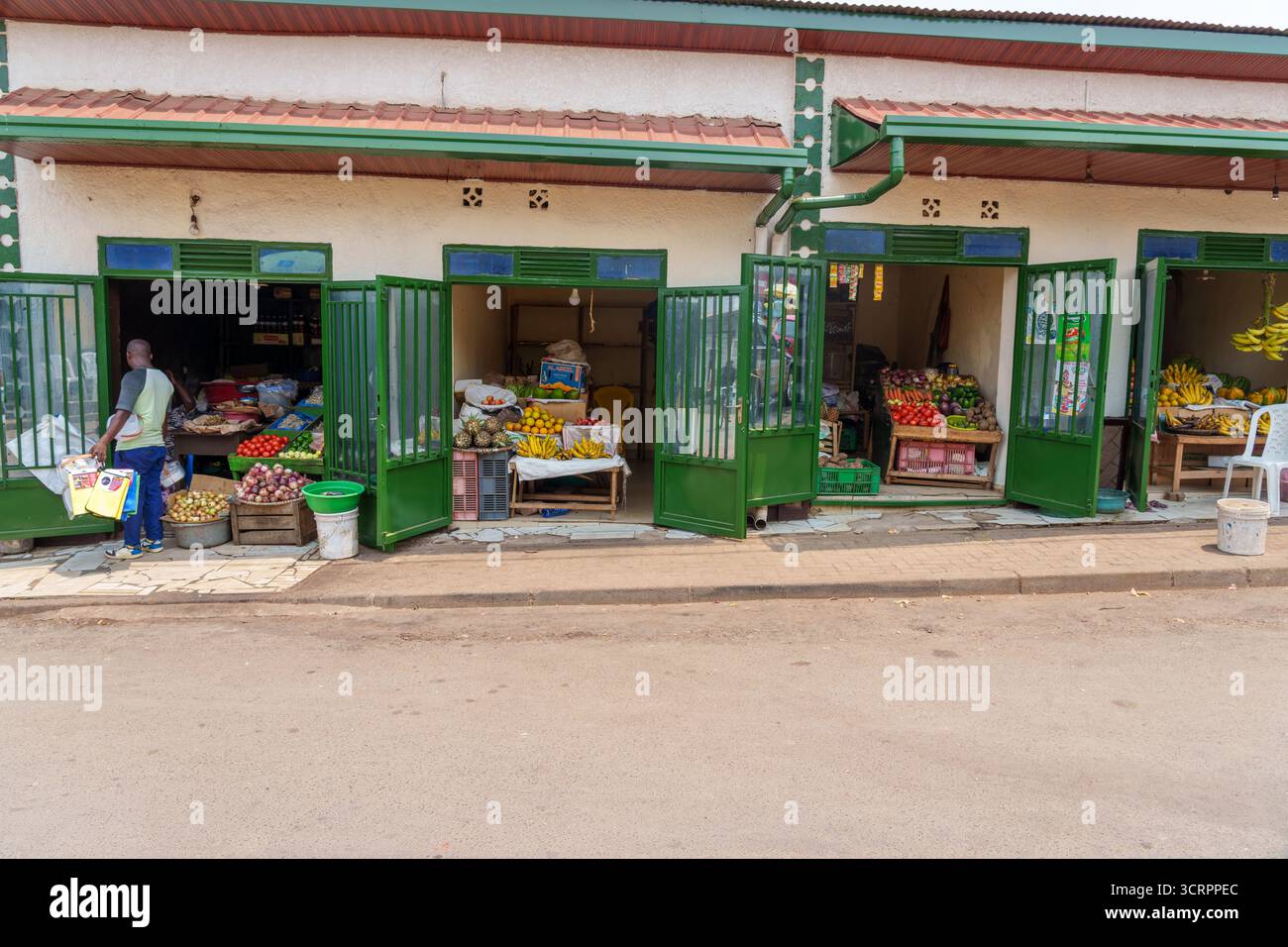 Kigali Rwanda - September 3 2025; Doors open as store fronts selling ...