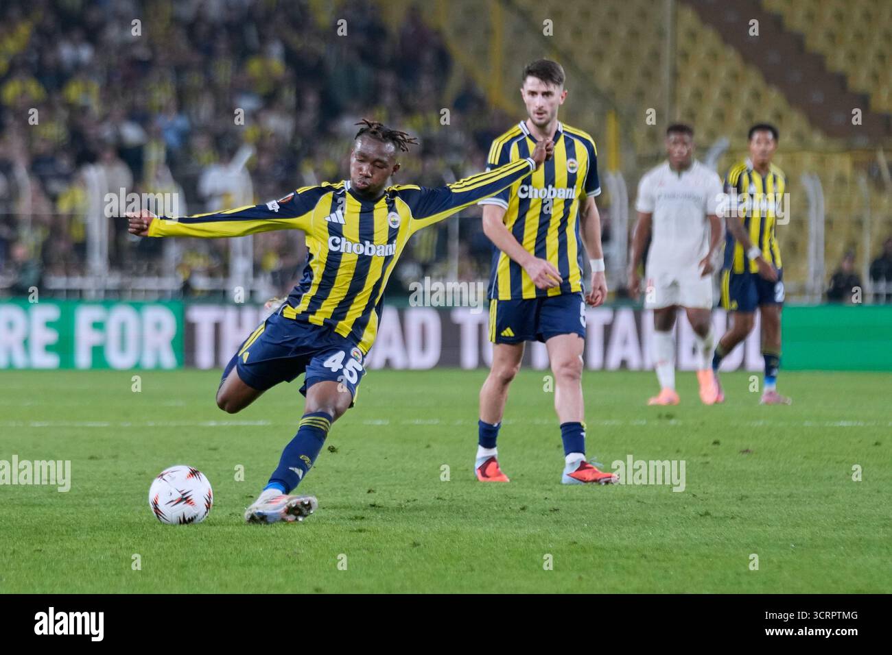 Fenerbahce's Dorgeles Nene attempts a shoot at goal during the Europa ...