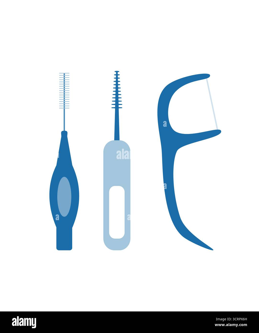 Interdental cleaning tools, brushes and floss Stock Photo - Alamy
