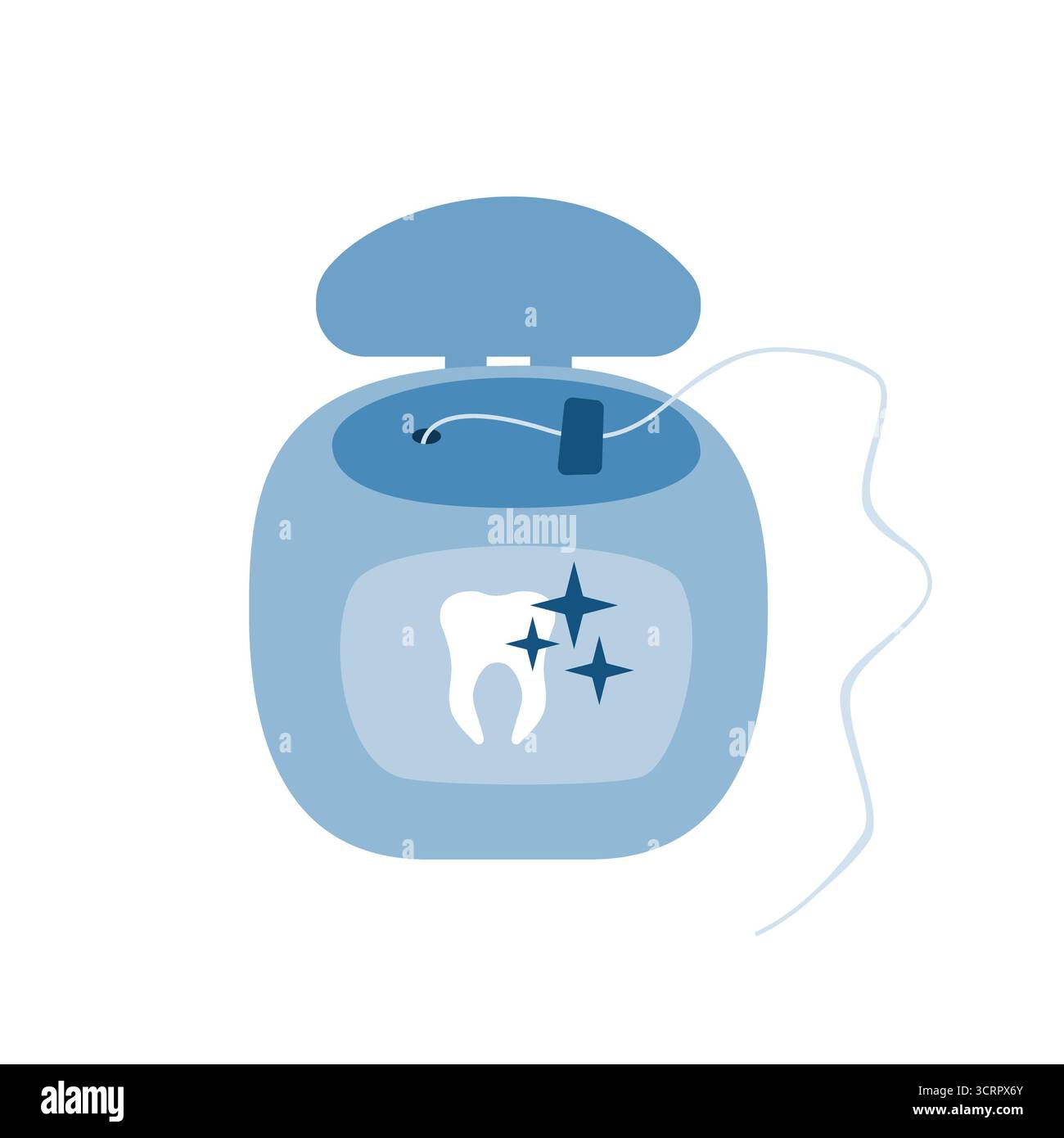 Dental floss container illustration Stock Photo - Alamy