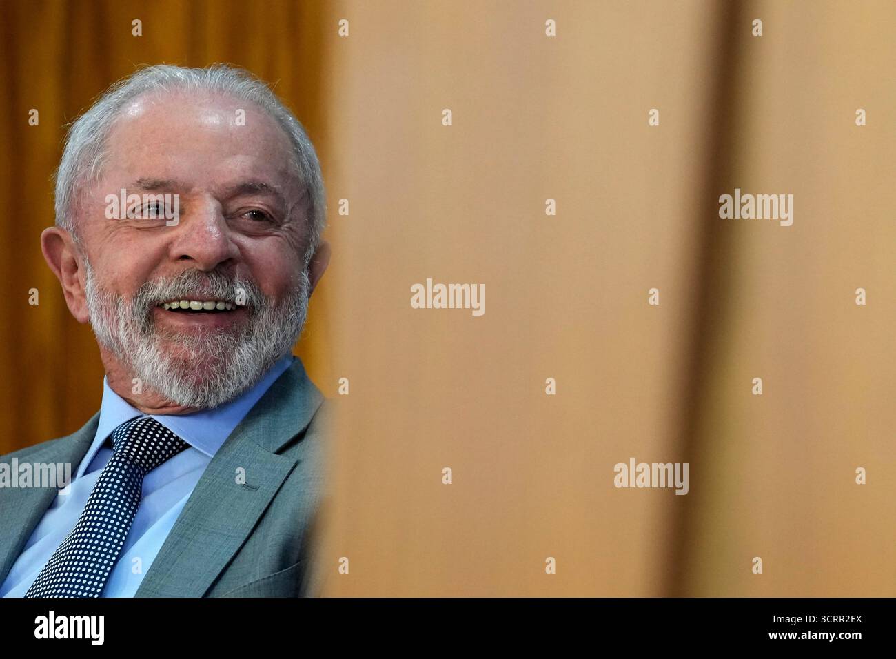 FILE - Brazil's President Luiz Inácio Lula da Silva smiles upon ...
