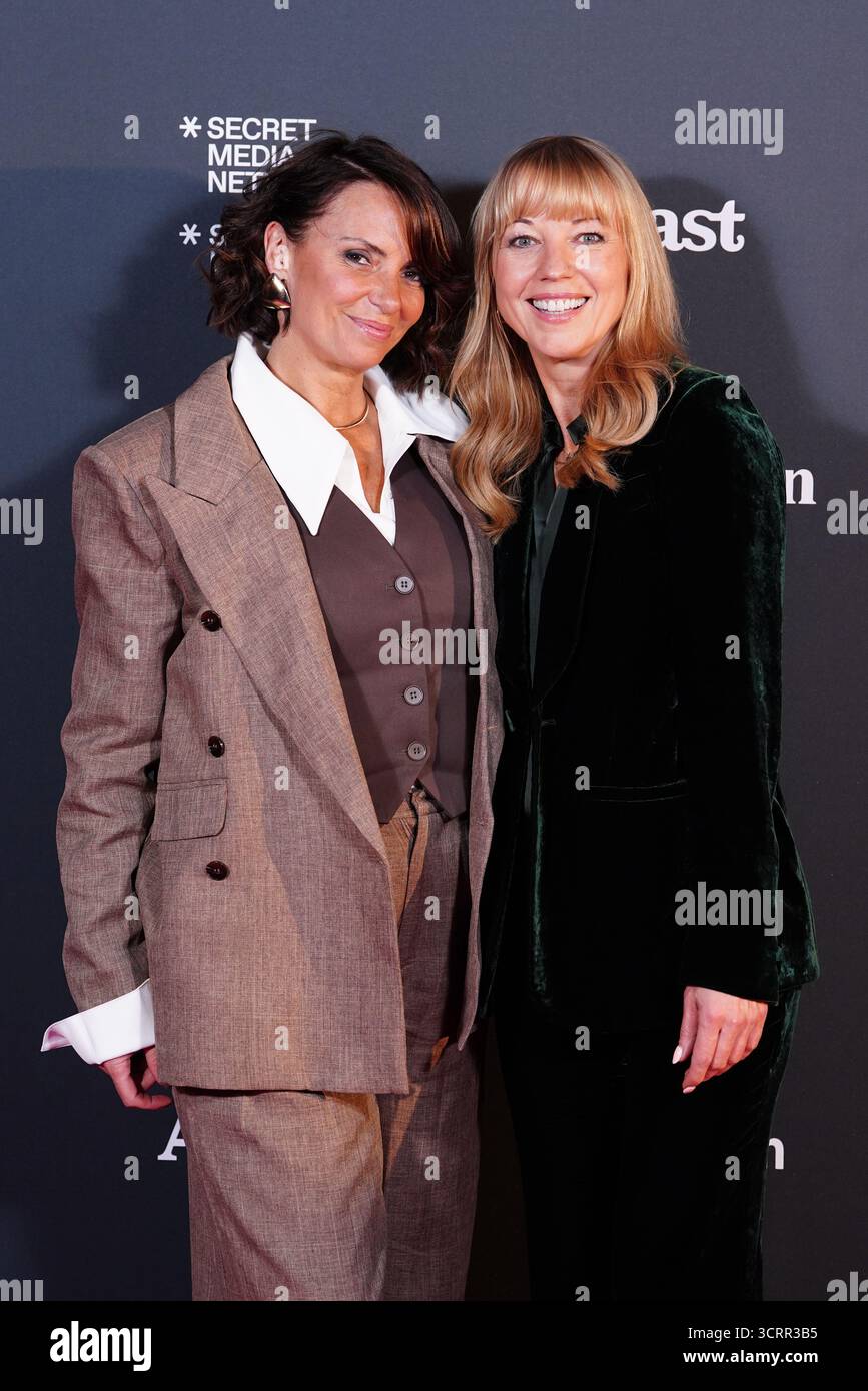 Clare Hamilton (left) and Sara Cox attends The British Podcast Awards ...