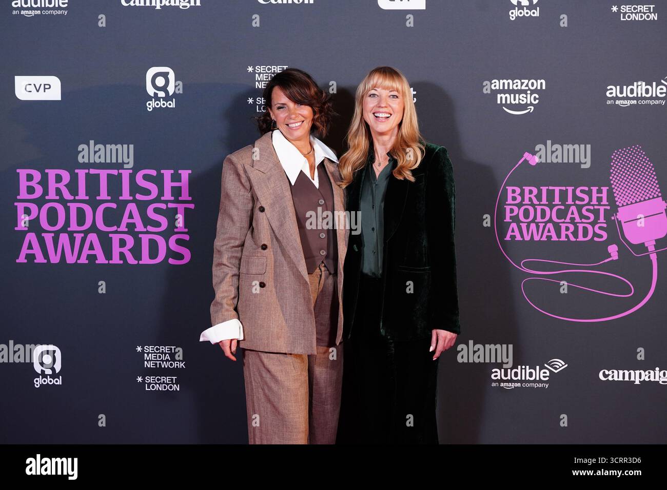 Clare Hamilton (left) and Sara Cox attends The British Podcast Awards ...