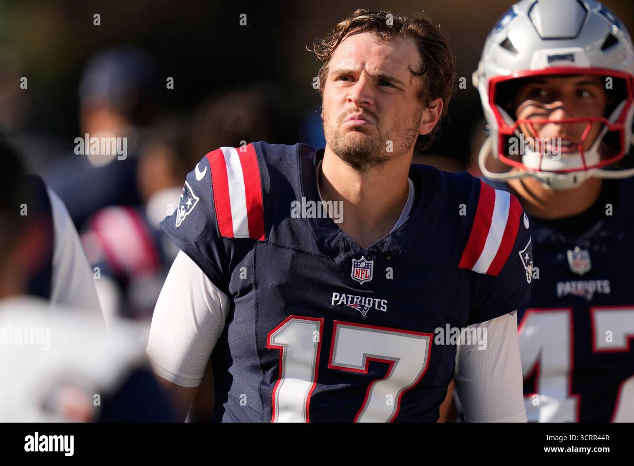 New England Patriots punter Bryce Baringer (17) during an NFL football ...