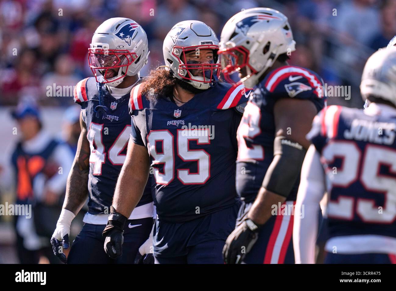 New England Patriots defensive tackle Khyiris Tonga (95) during an NFL ...