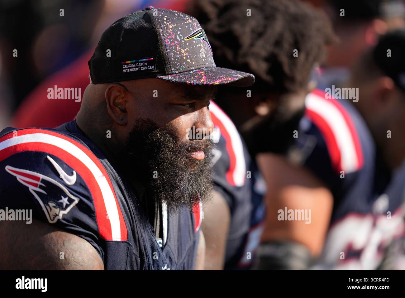 New England Patriots offensive tackle Morgan Moses (76) during an NFL ...