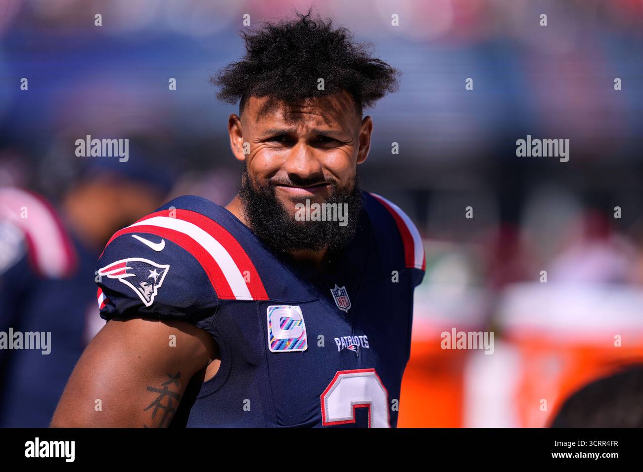 New England Patriots linebacker Harold Landry III (2) during an NFL ...