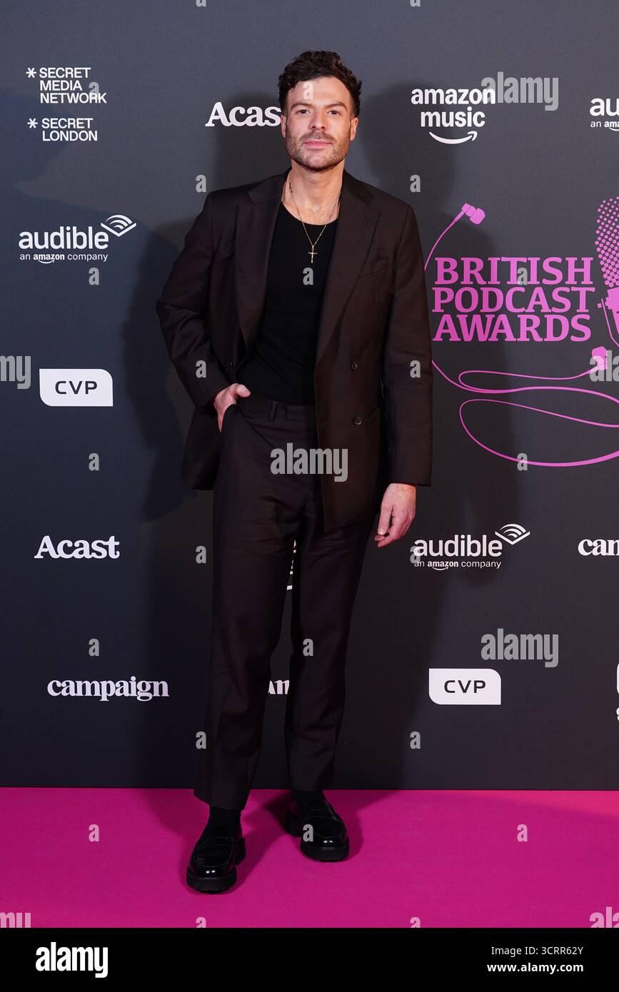 Jordan North attends The British Podcast Awards, at Indigo at The O2 ...