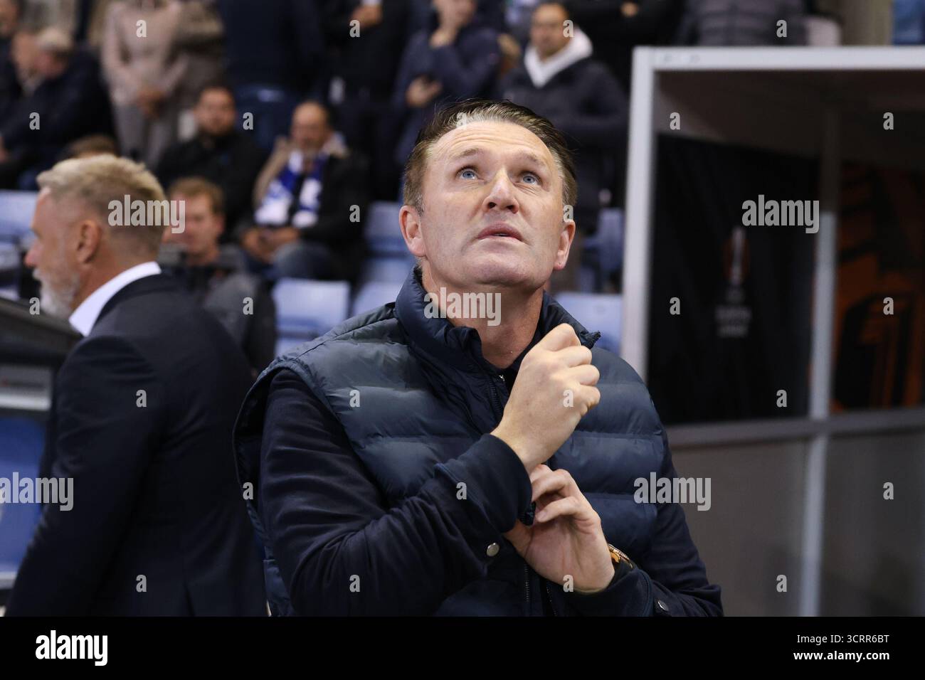 Ferencvaros' head coach Robbie Keane during the Europa League opening ...