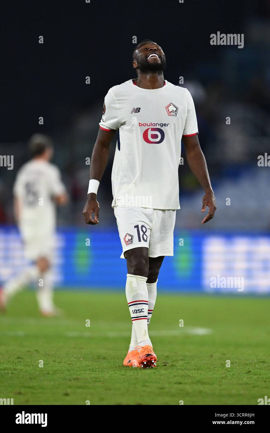 Chancel Mbemba of Lille Olympique S.C. celebrate the victory during the ...