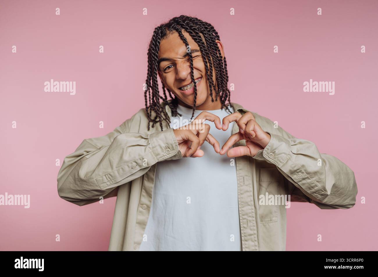 Young person poses playfully hi-res stock photography and images - Alamy
