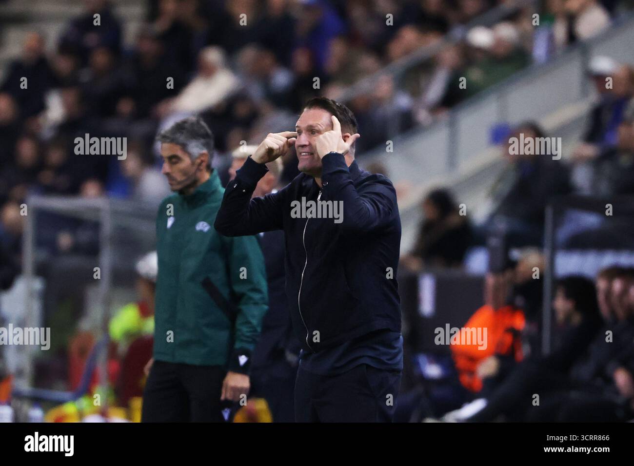 Ferencvaros' head coach Robbie Keane during the Europa League opening ...