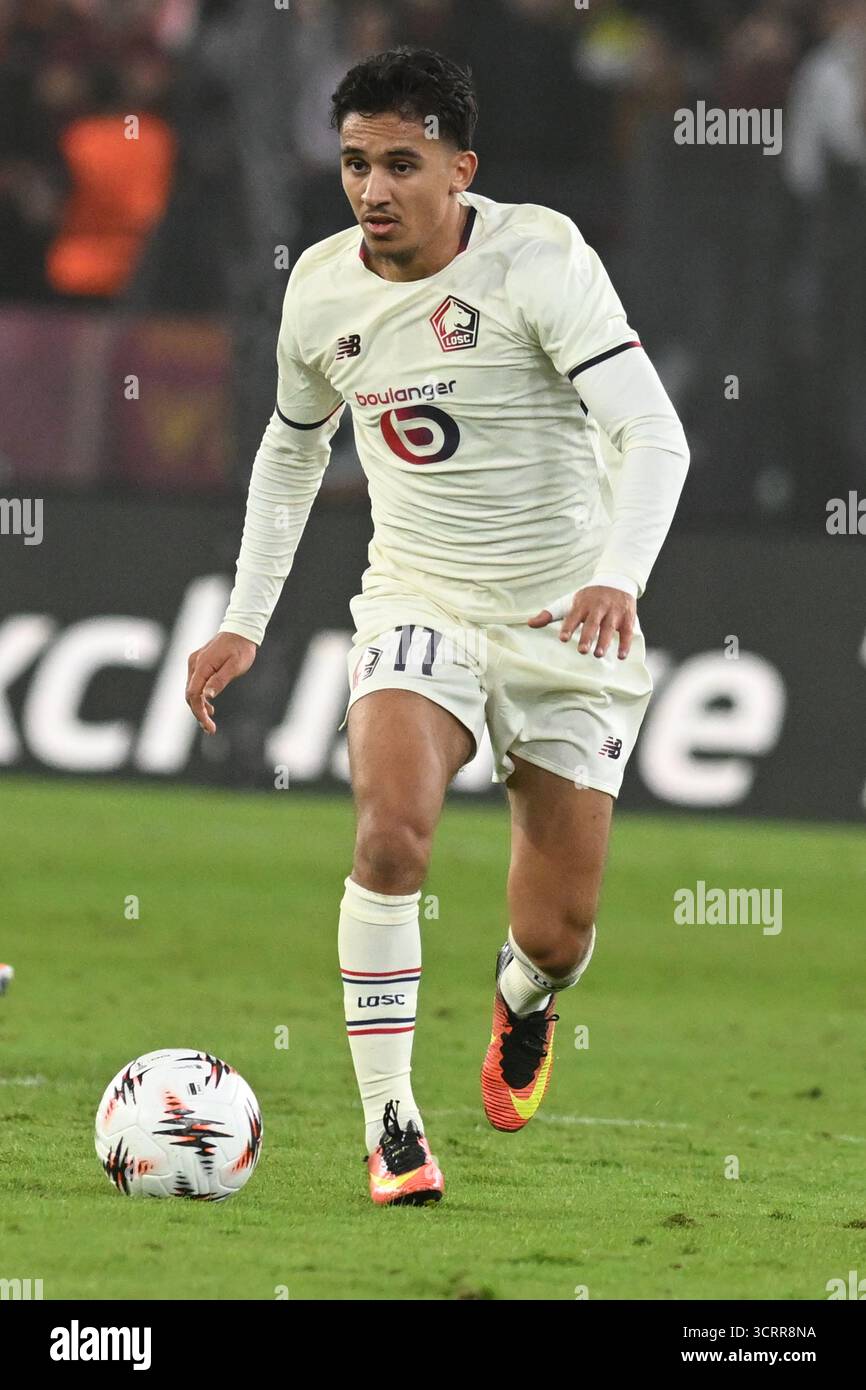 Roma, Italy, 2 October ,2025 Osame Sahraoui of of LOSC Lille in action ...