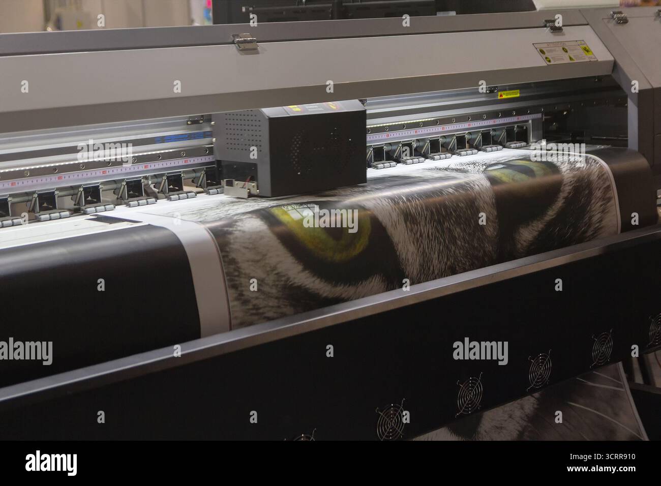 Large format printing machine in operation. Industry Stock Photo - Alamy