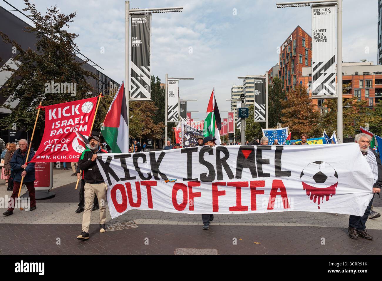 London, UK. 2nd October, 2025. Pro-Palestinian activists march to ...