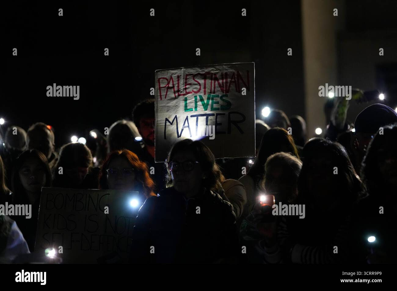 Medical staff stage a flash mob 'Lights on Palestine' to remember the ...