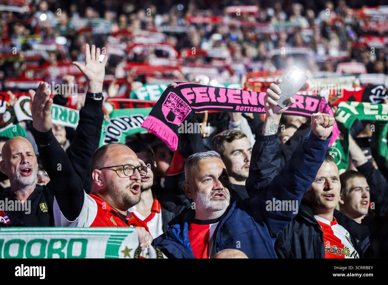 ROTTERDAM Feyenoord supporters for the Europa League match between ...