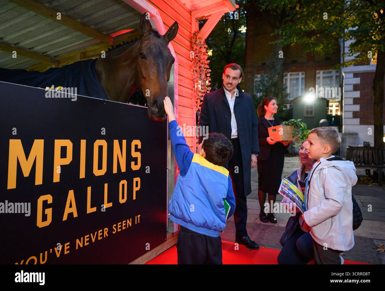 EDITORIAL USE ONLY The public meet former racehorse Coneygree at St ...