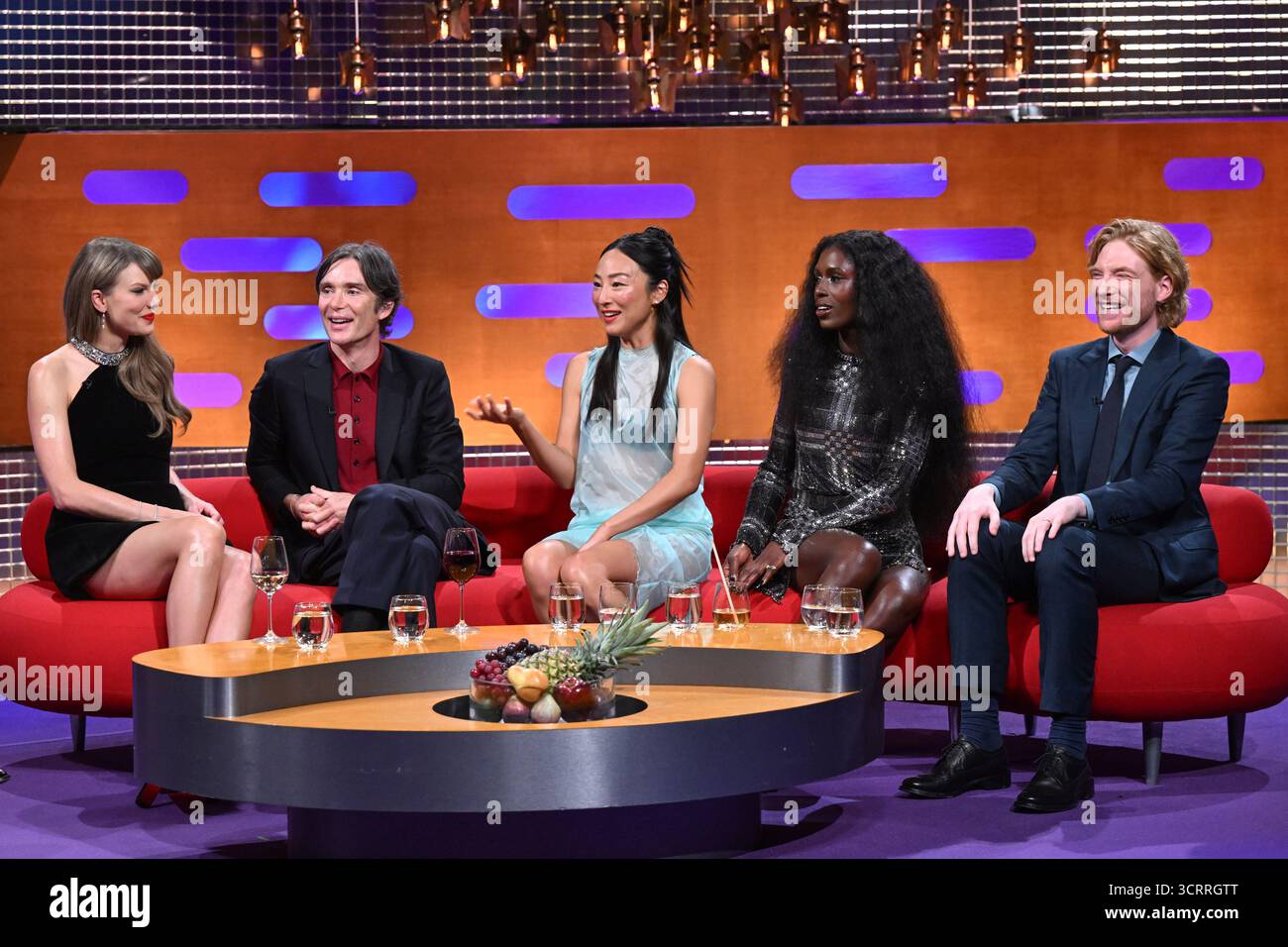 EDITORIAL USE ONLY (left-right) Taylor Swift, Cillian Murphy, Greta Lee ...