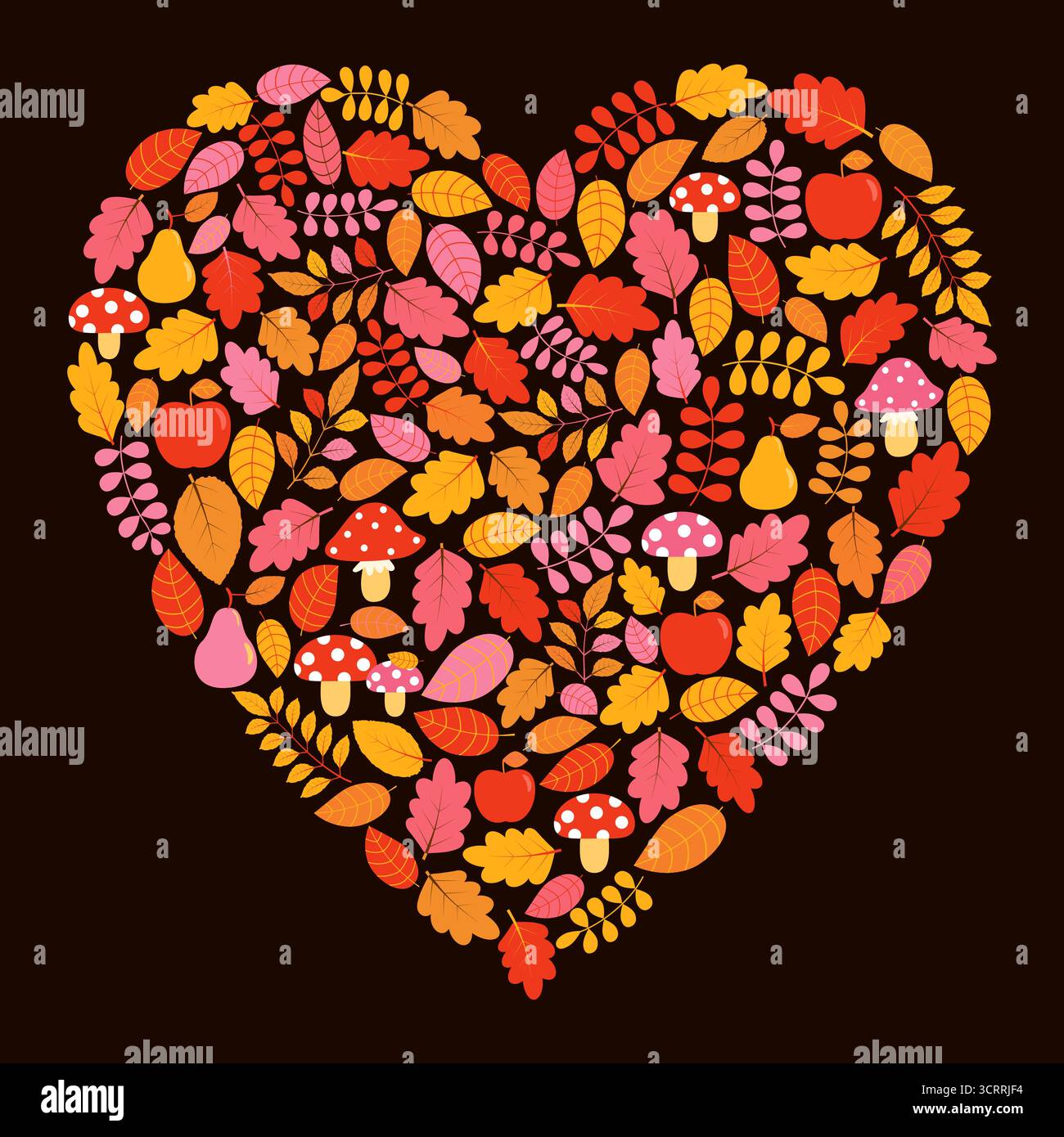 Yellow apple leaves in Stock Vector Images - Alamy