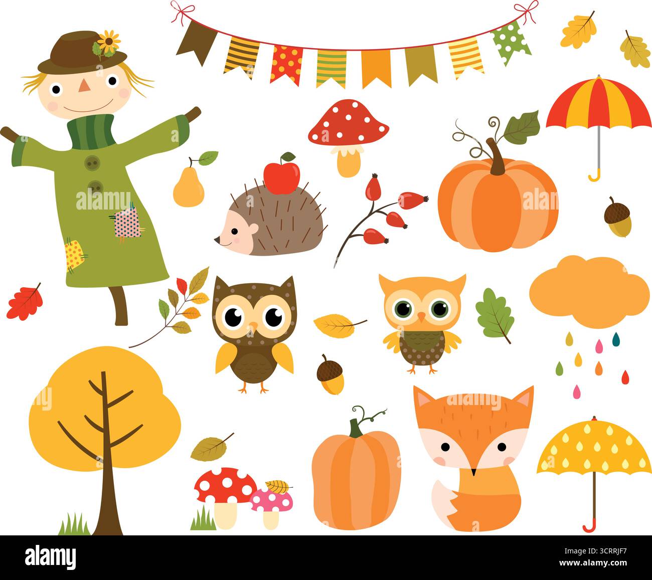 Children garden foliage autumn Stock Vector Images - Alamy