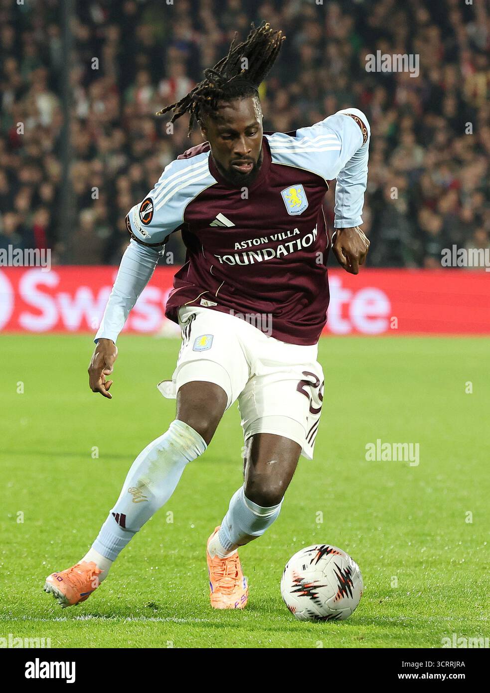 Aston Villa's Evann Guessand during the UEFA Europa League match at ...