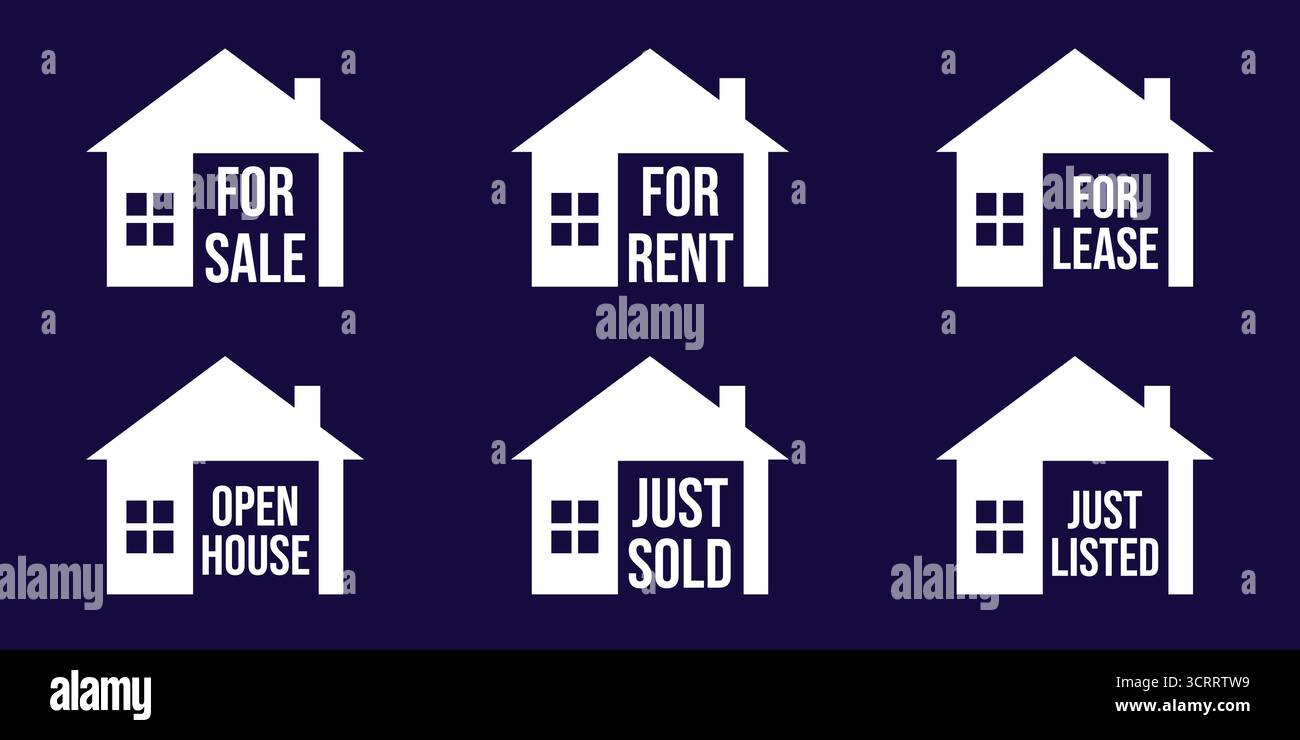 Rent sign real estate Stock Vector Images - Alamy