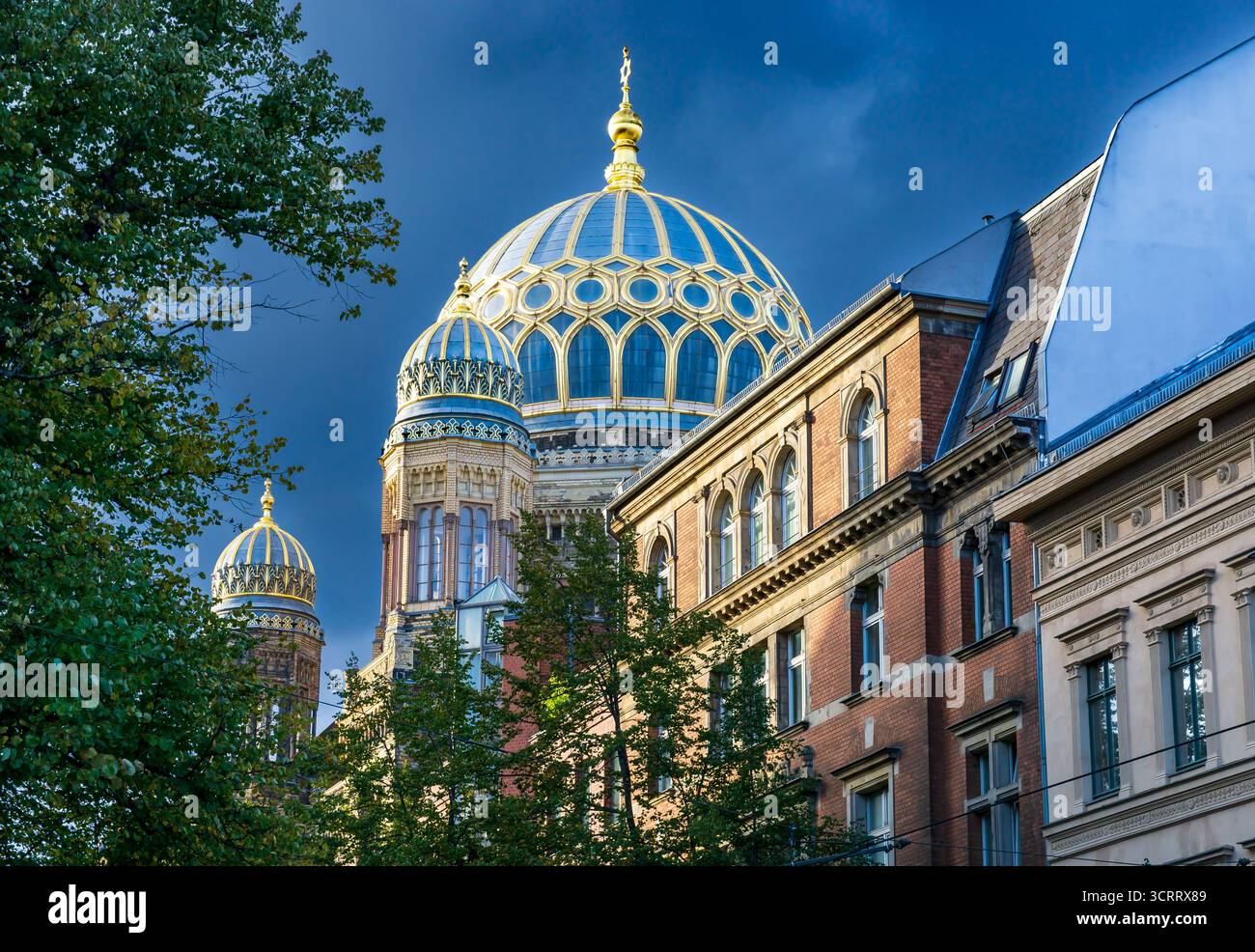 New synagogue with its striking golden dome hi-res stock photography ...