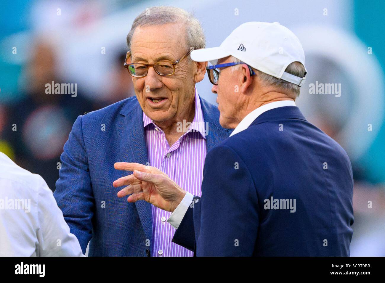 Miami Dolphins owner Stephen Ross and New York Jets owner Woody Johnson ...