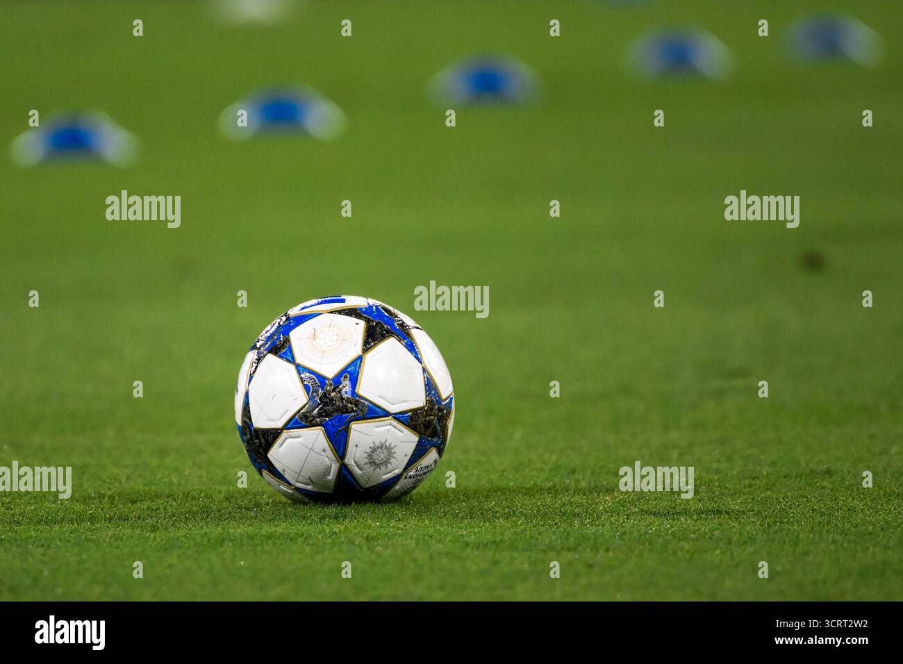 An Adidas official ball is seen during the UEFA Champions League 2025/ ...
