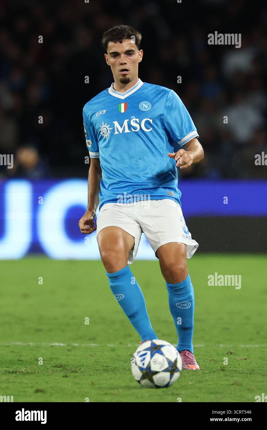 Miguel Gutierrez of SSC Napoli during the UEFA Champions League 2025/ ...