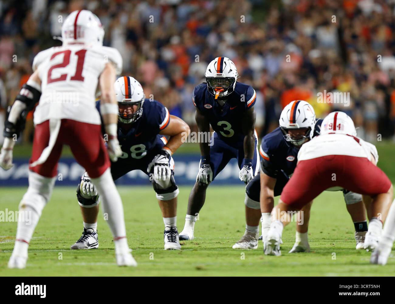 CHARLOTTESVILLE, VA - SEPTEMBER 20: Virginia Cavaliers offensive ...