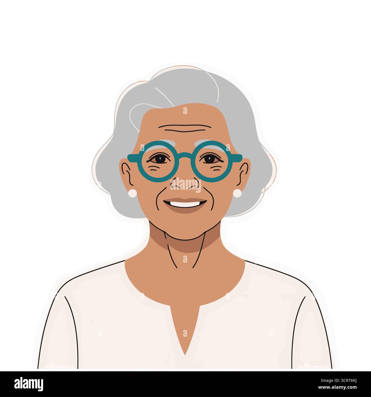Mature woman glasses Stock Vector Images - Alamy