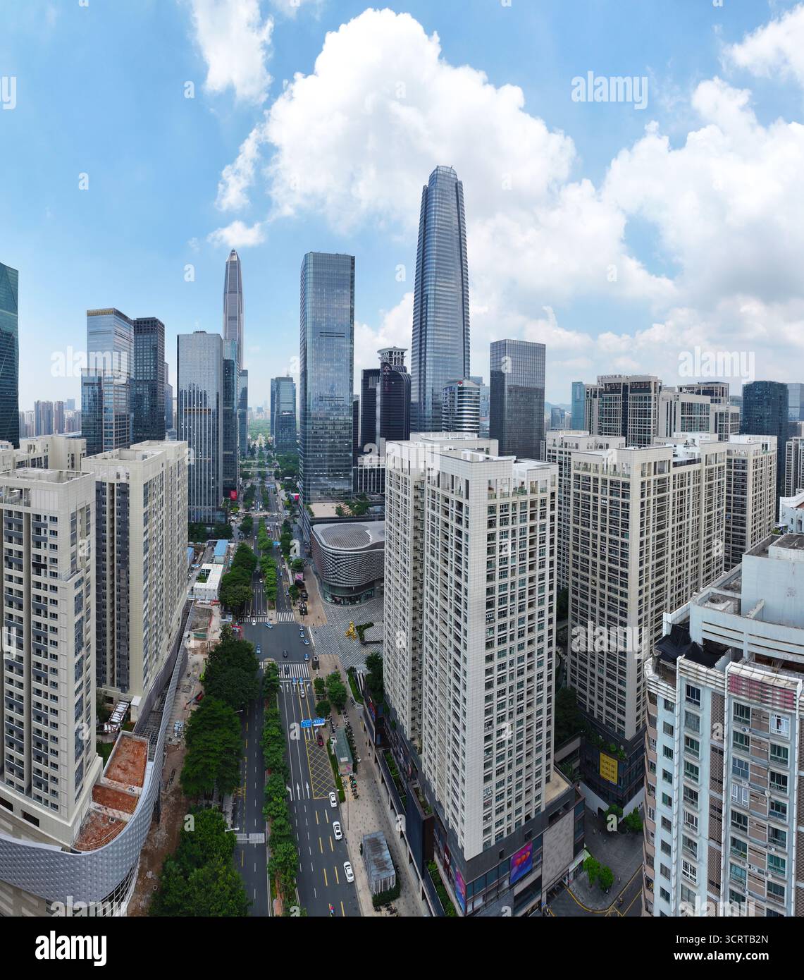 Aerial photography of Shenzhen Futian CBD Ping An Building Excellence ...