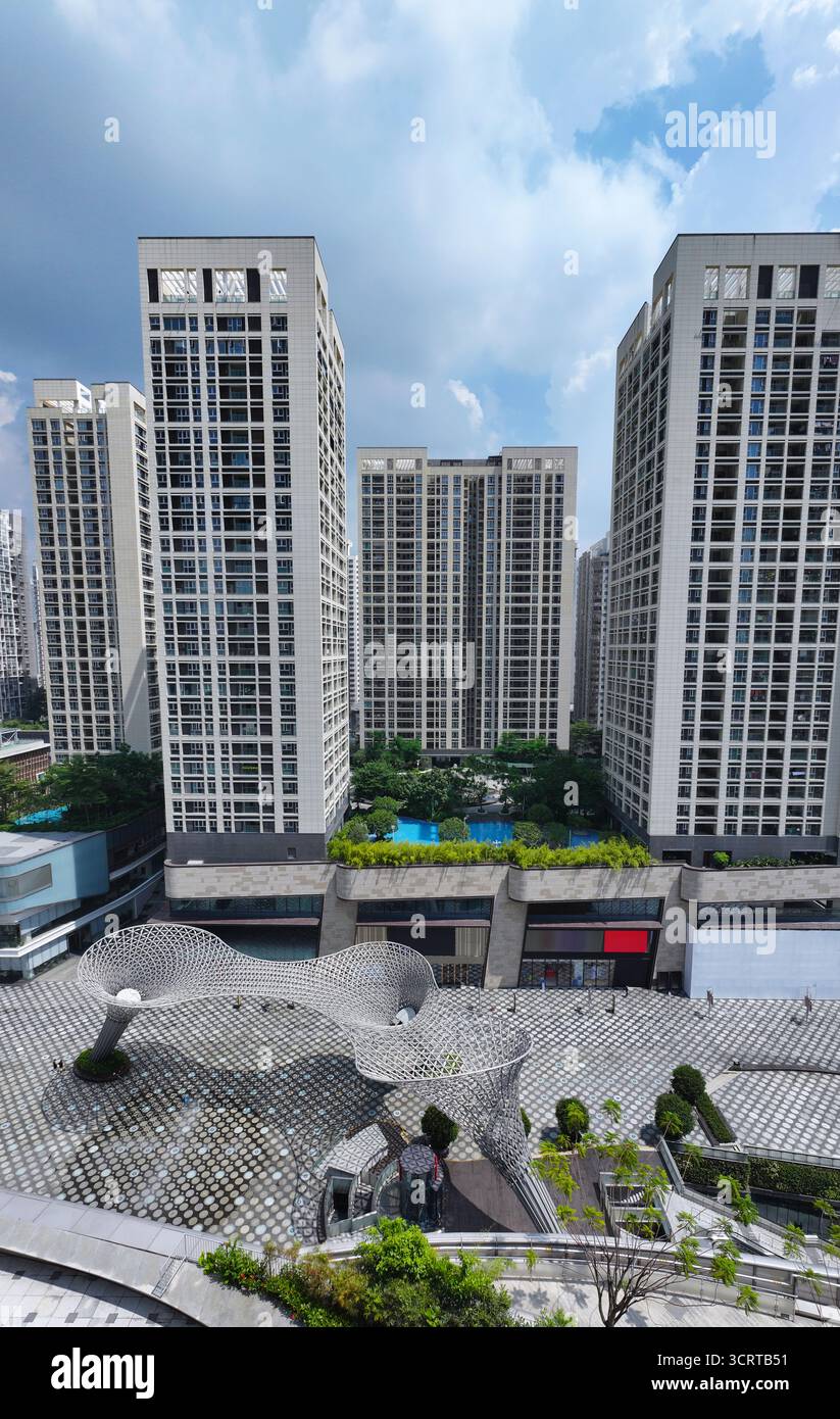 Aerial photography of Shenzhen Futian CBD Ping An Building Excellence ...