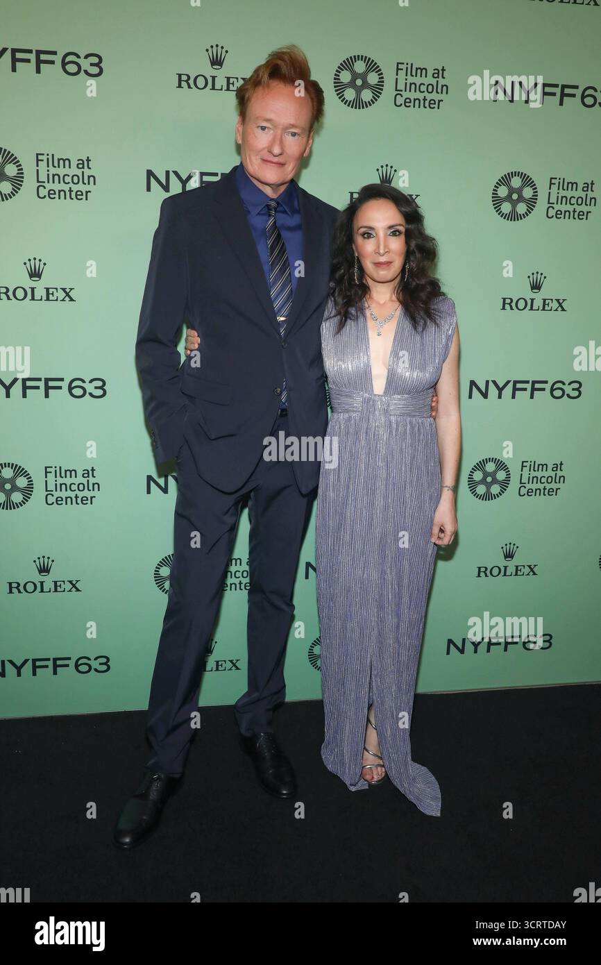 Actor Conan O'Brien, left, and director Mary Bronstein attend the ...