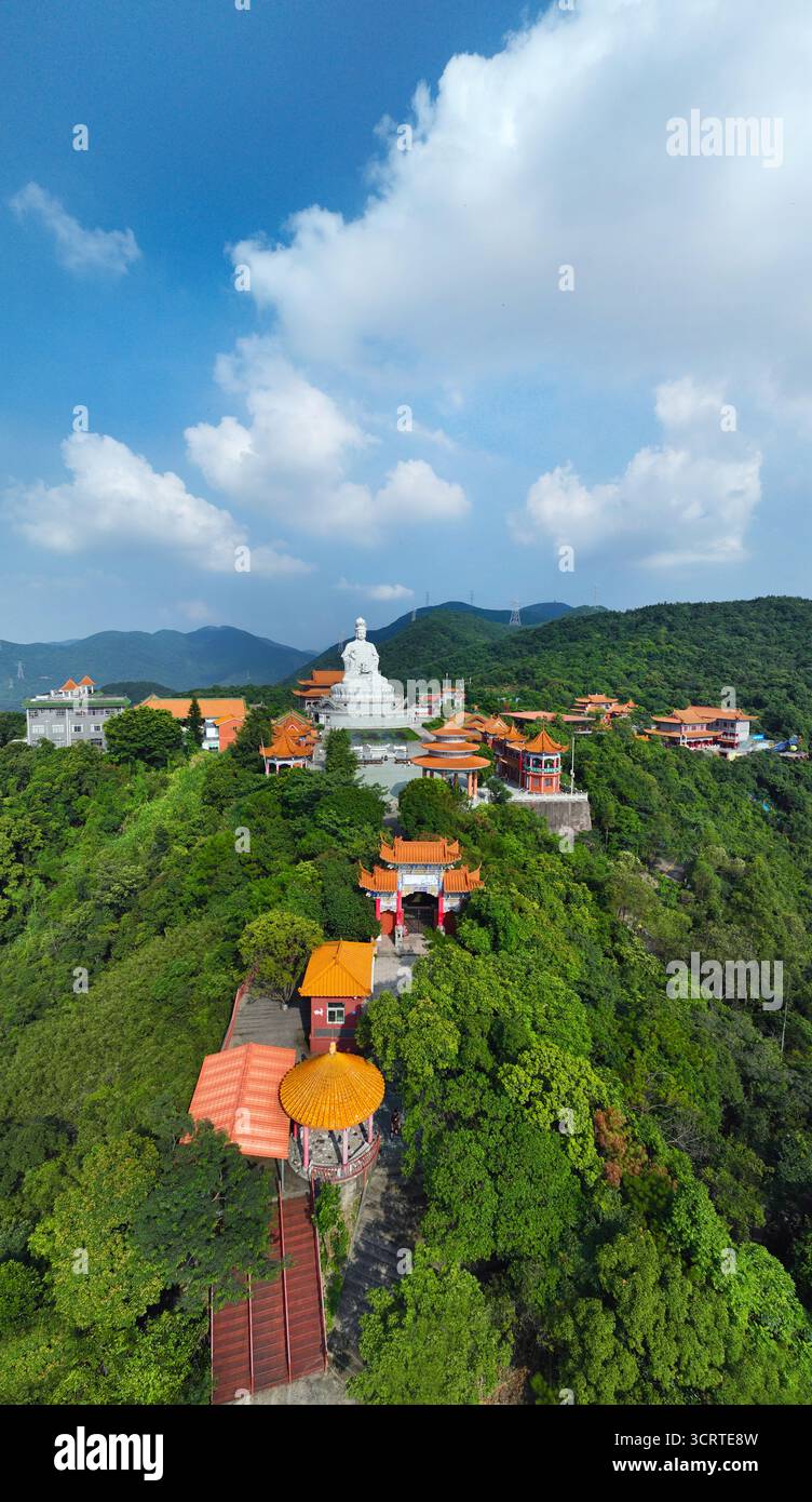 Aerial photography of Guanyinshan National Forest Park in Zhangmutou ...