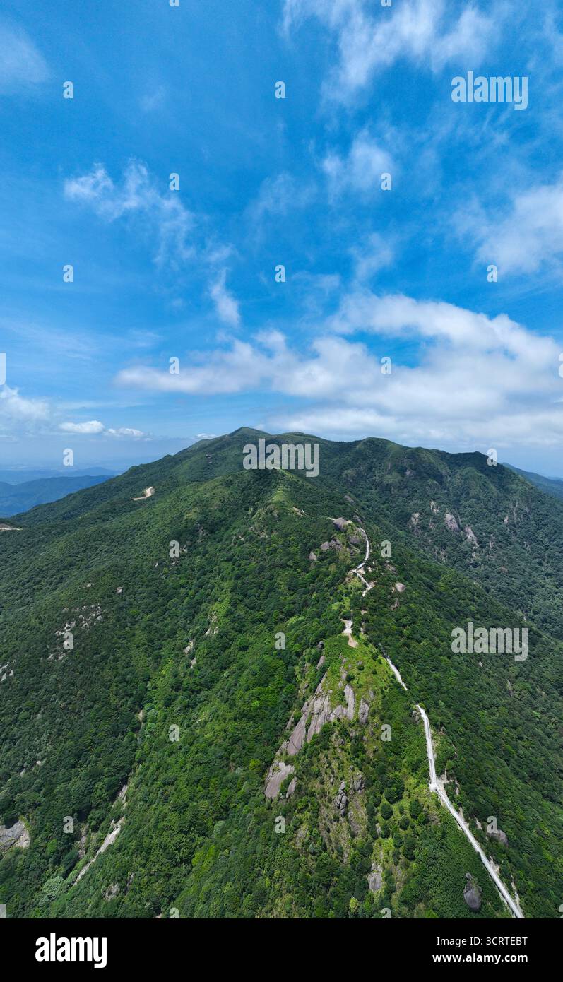 Aerial photography of Yingzui Rock and Feiyun Peak in Luofu Mountain ...