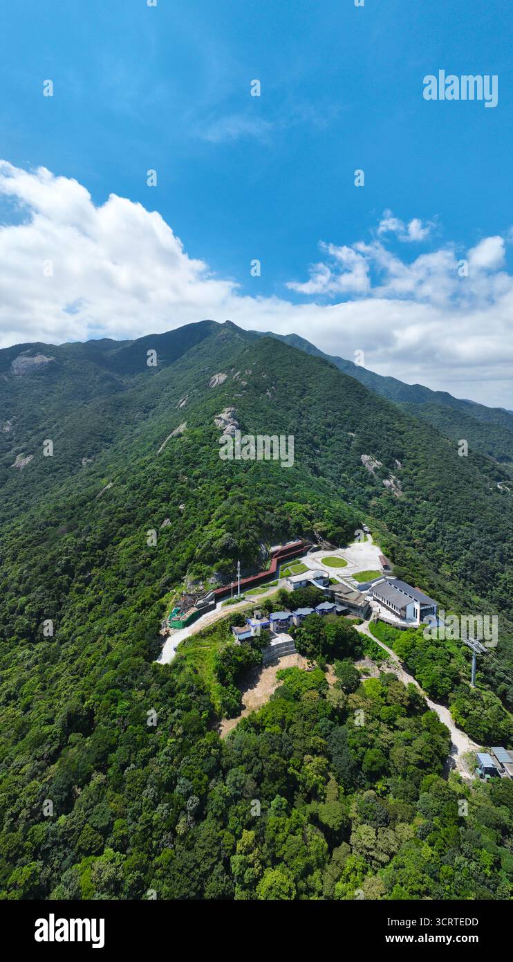 Aerial photography of Yingzui Rock and Feiyun Peak in Luofu Mountain ...