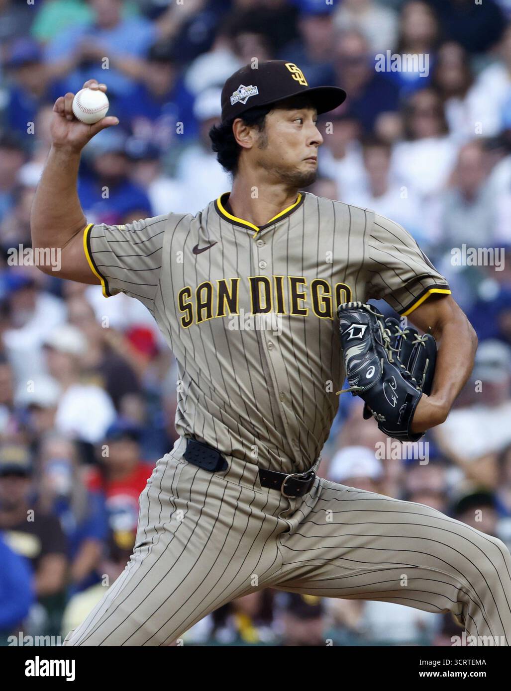 San Diego Padres starter Yu Darvish pitches during Game 3 of the Wild ...