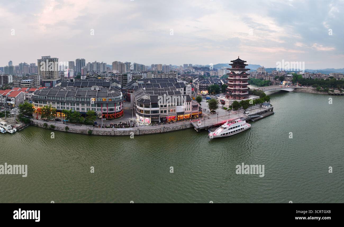 Aerial photography of Hejiang Building, Shuidong Street, Huicheng ...