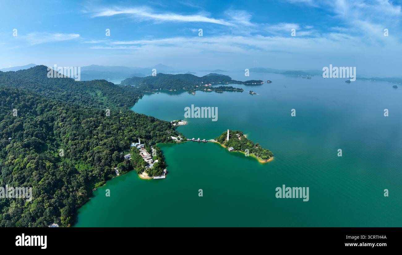Aerial photography of Wanlv Lake Scenic Area in Dongyuan Xinfengjiang ...