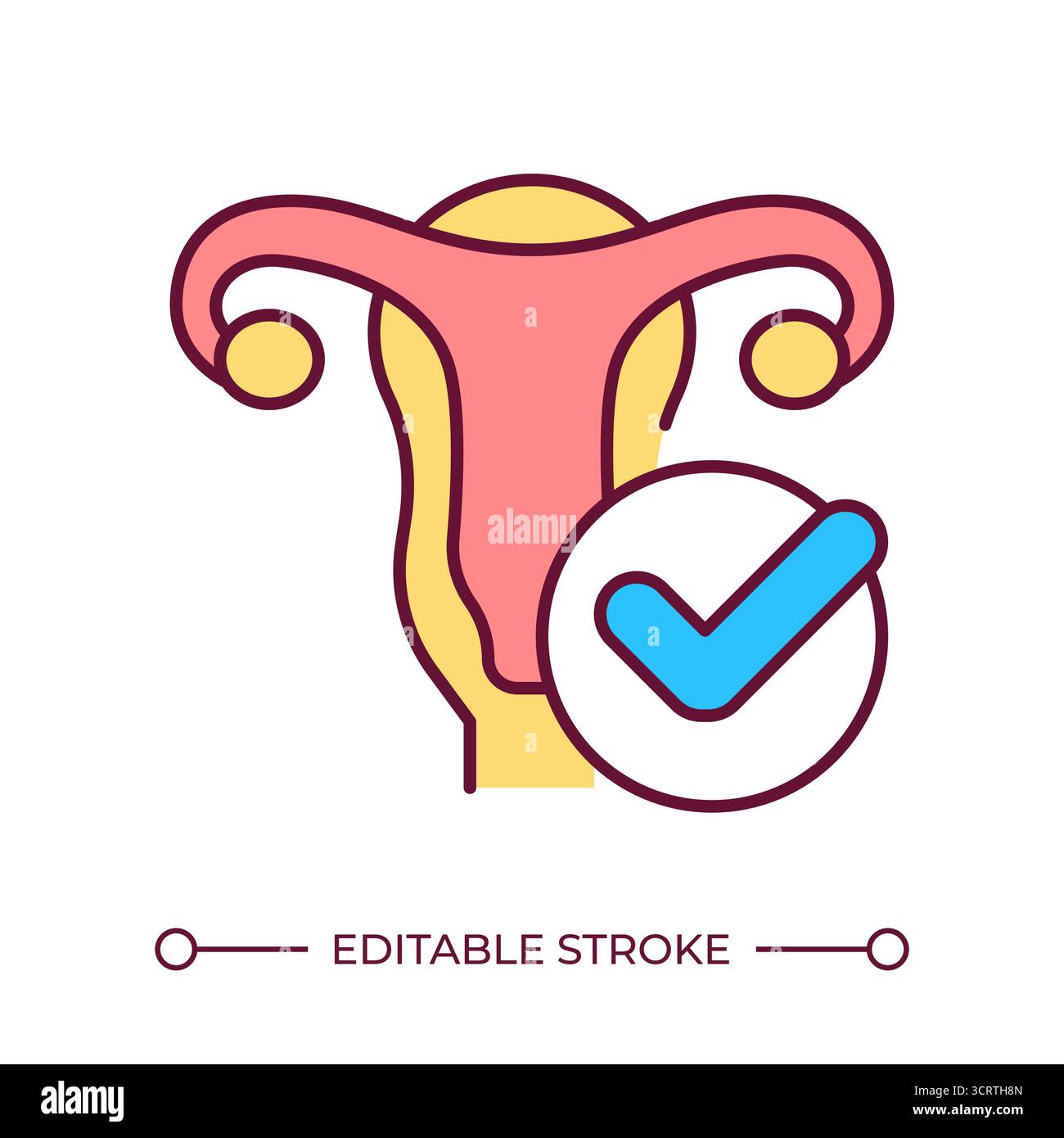 Female reproductive organ line Stock Vector Images - Alamy