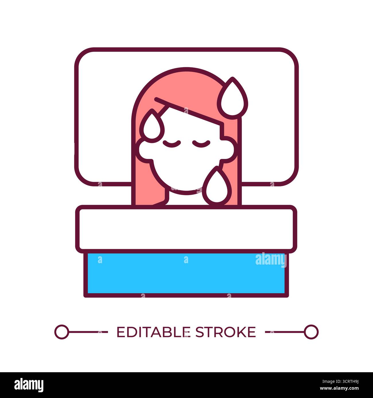 Woman night sweats Stock Vector Images - Alamy