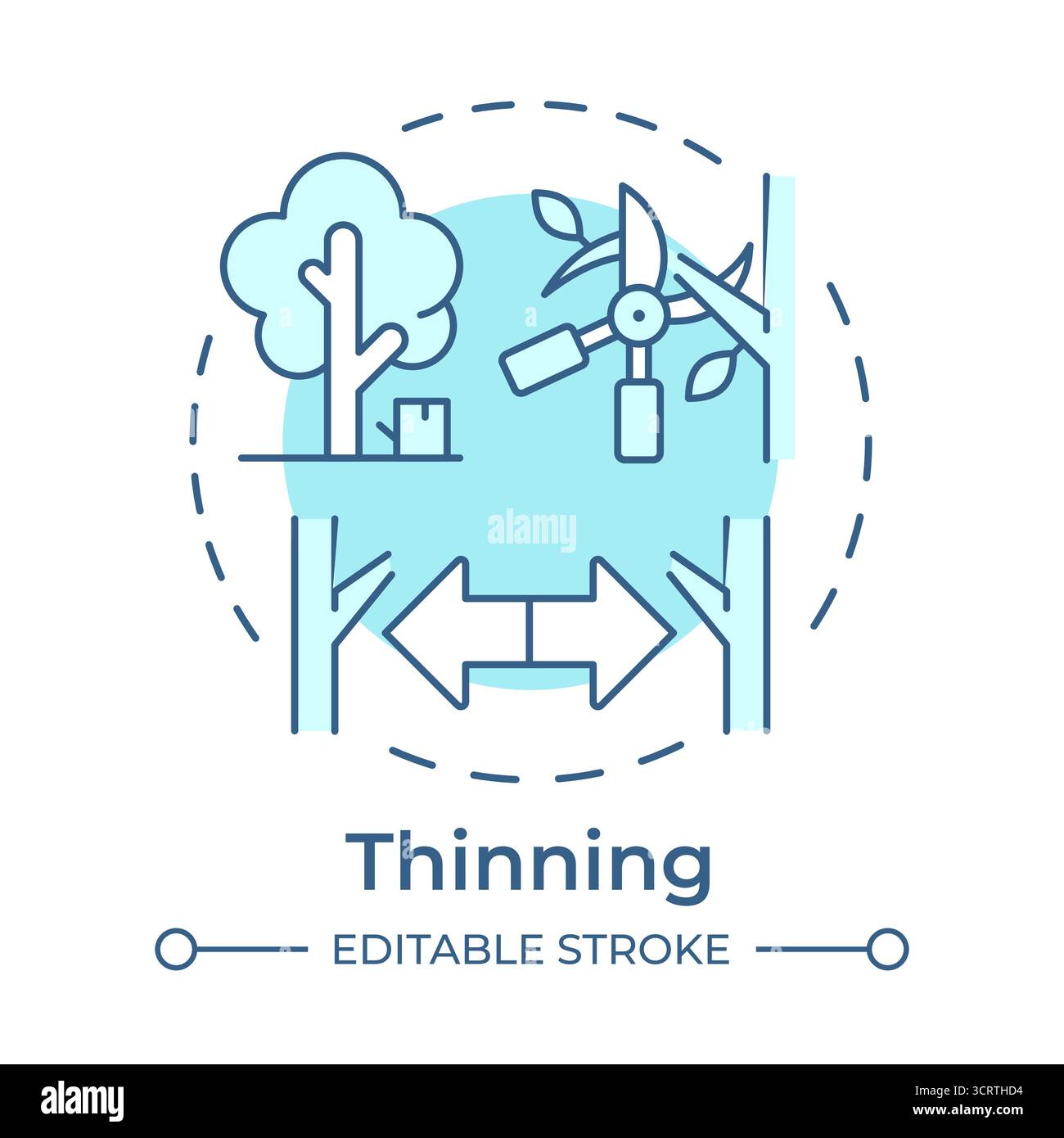 Thinning soft blue concept icon Stock Vector Image & Art - Alamy