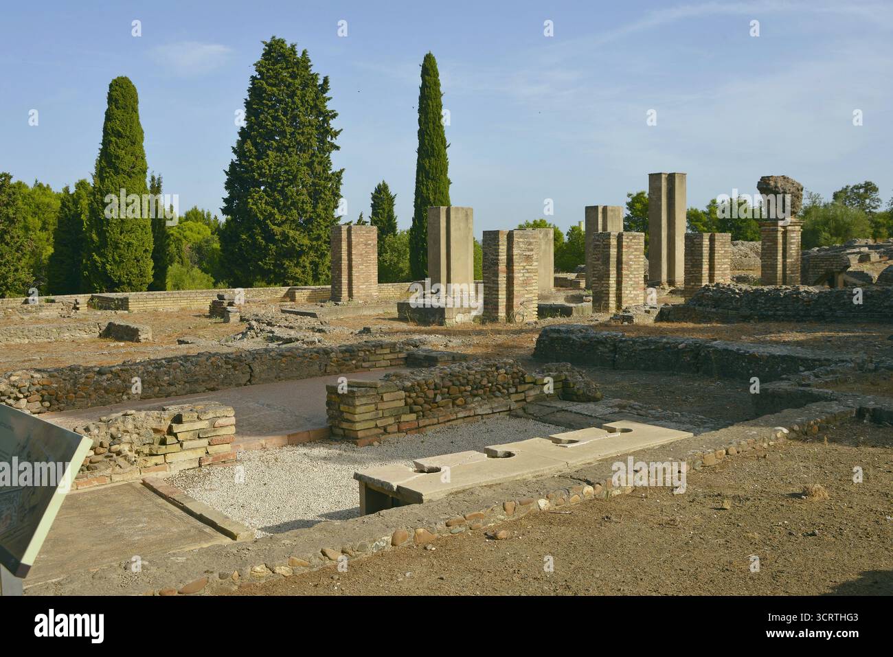 The Exedra House of the Roman city of Italica, located in the town of ...