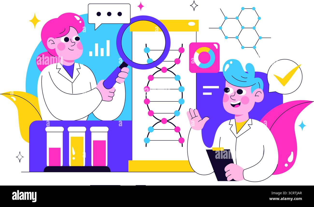 Dna structure in test Stock Vector Images - Alamy