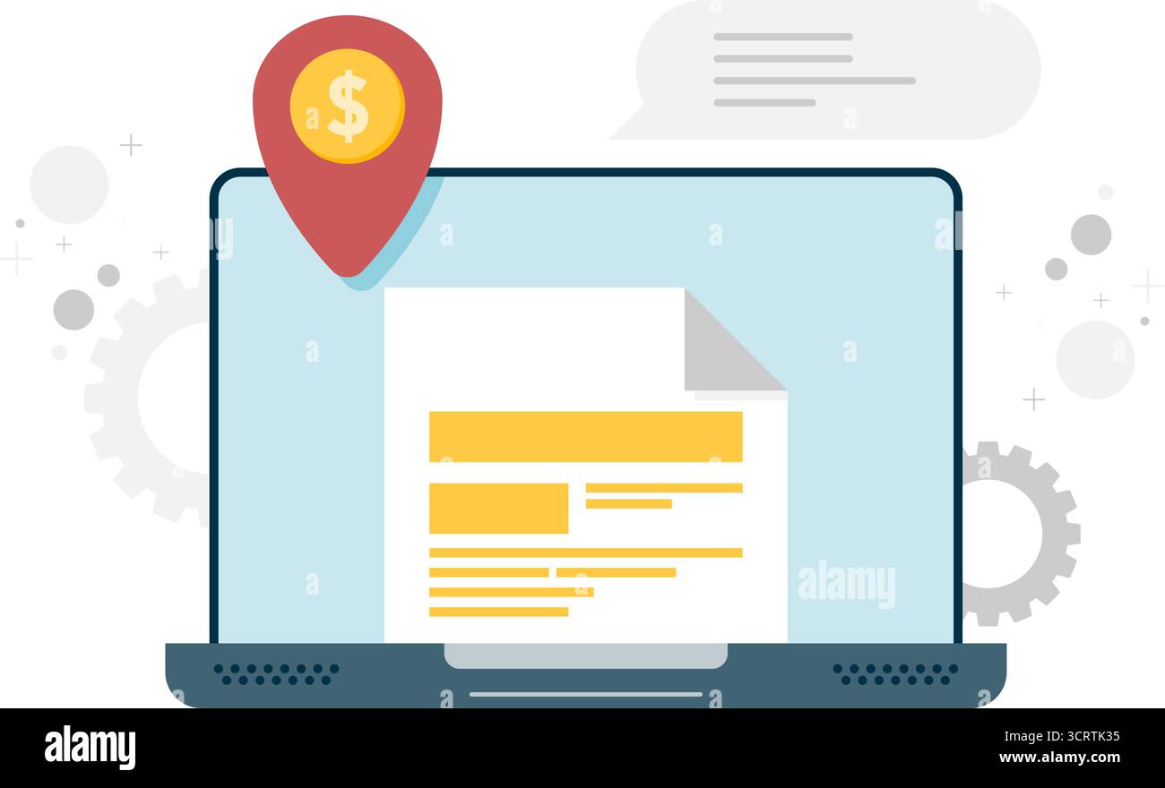 Laptop computer pin location Stock Vector Images - Alamy