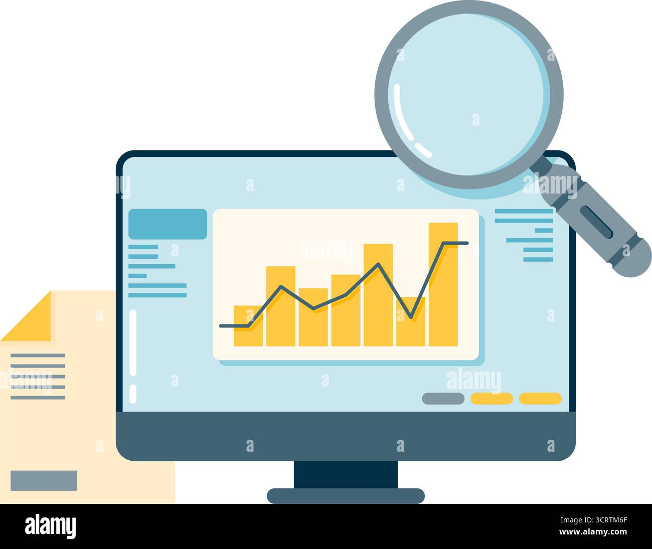Digital financial graph on computer Stock Vector Images - Alamy